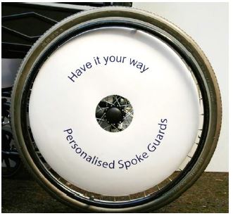 Design Your Own SpokeGuards wheelchair wheel covers your way!