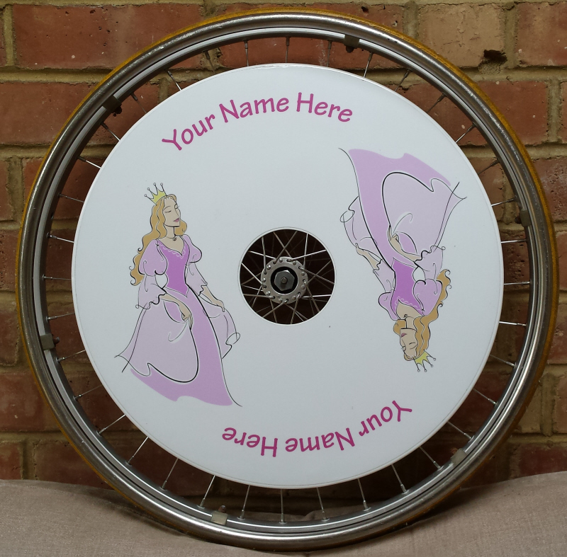 White Princess SpokeGuards - Princess Wheelchair Wheel Covers