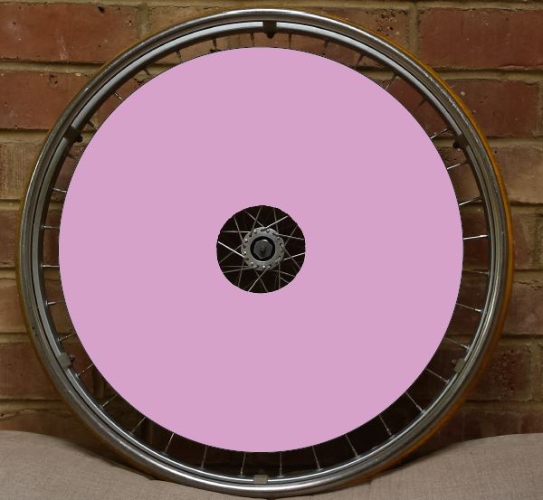 Pink SpokeGuards Pink wheelchair wheel covers from SpokeGuards